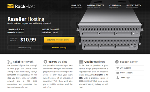 Rack Host's Hosting Plans at Web Hosting Search